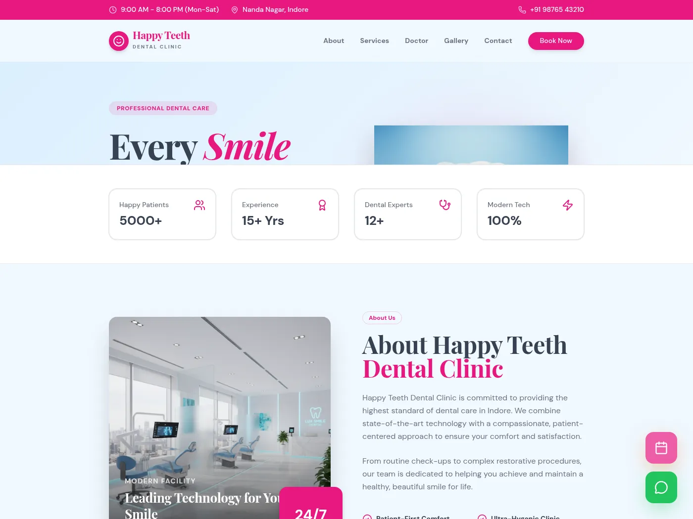 Happy Teeth Dental Website