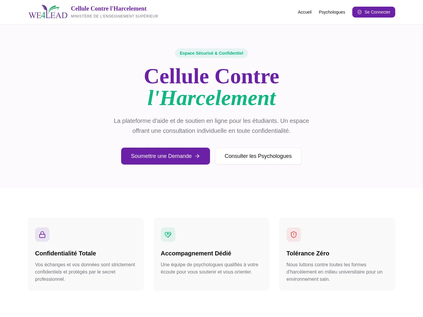 Cellule Contre l’Harcelement
