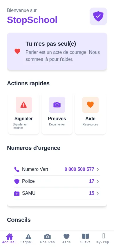 StopSchool Harassment App