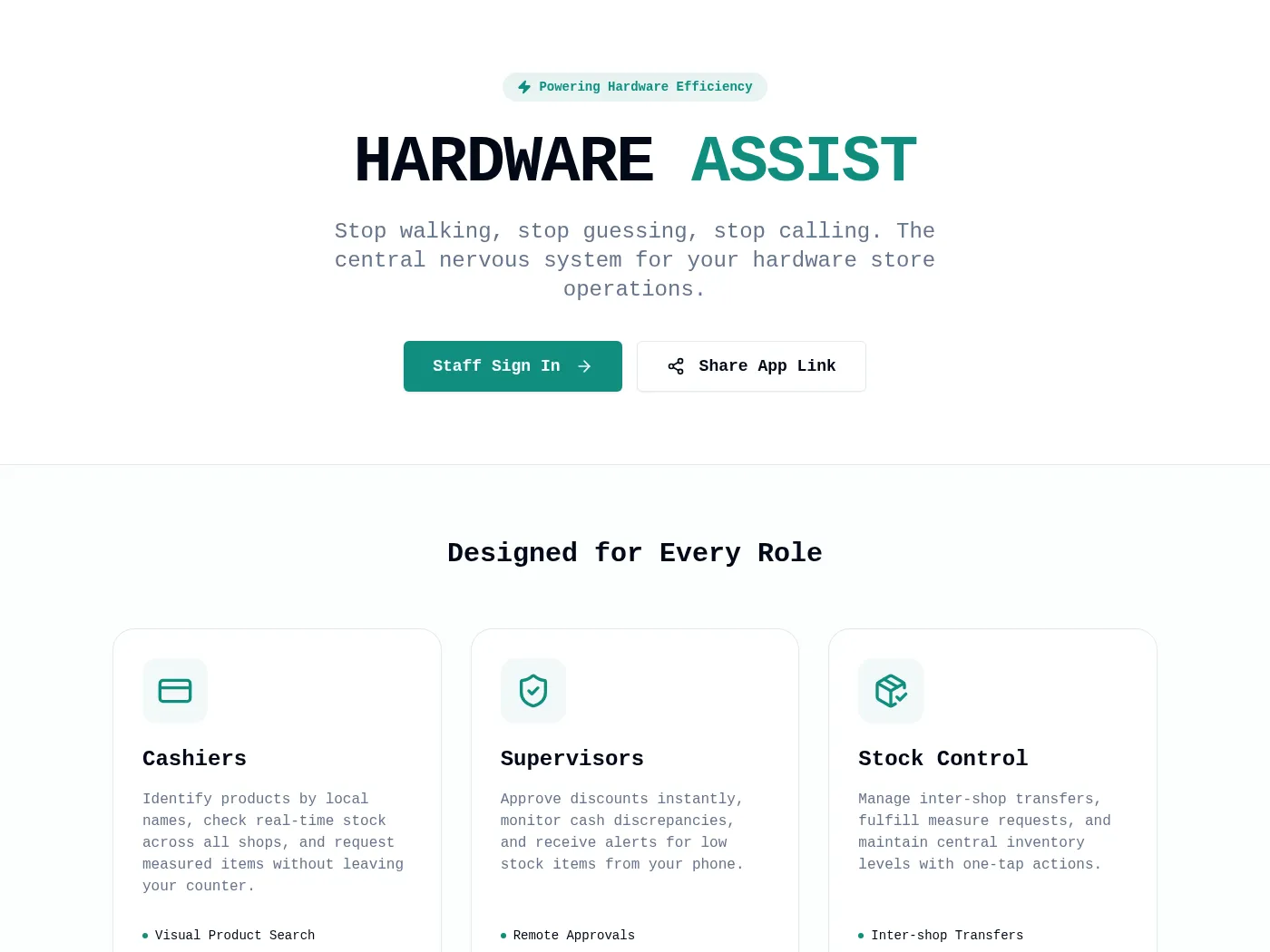 Hardware Shop Assistant (Remix)