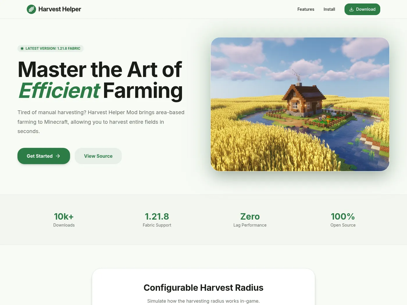 Harvest Helper Mod