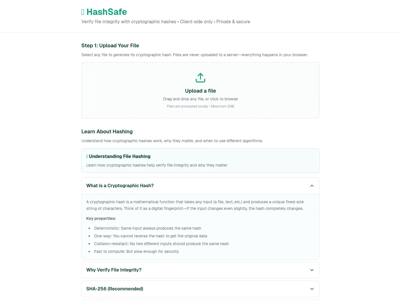 HashSafe Web App