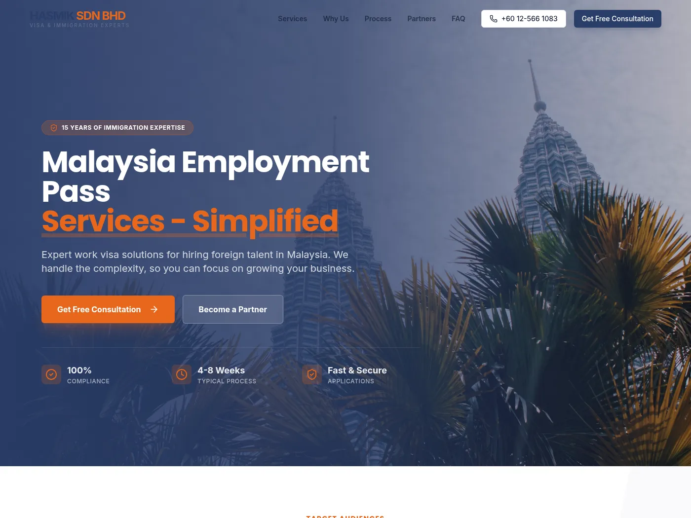 HASMIK Visa Landing Page