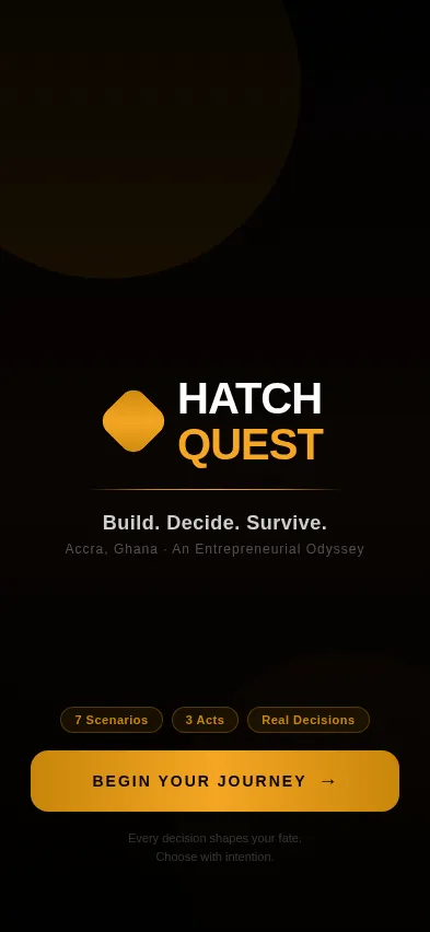 HatchQuest: Founder Game UI