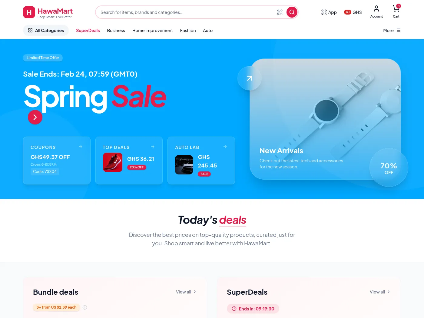 HawaMart Landing Page