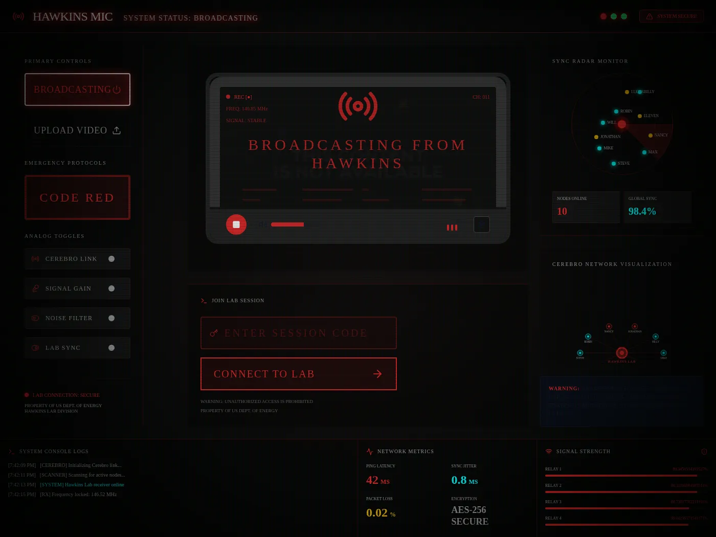 Hawkins Mic Control Console