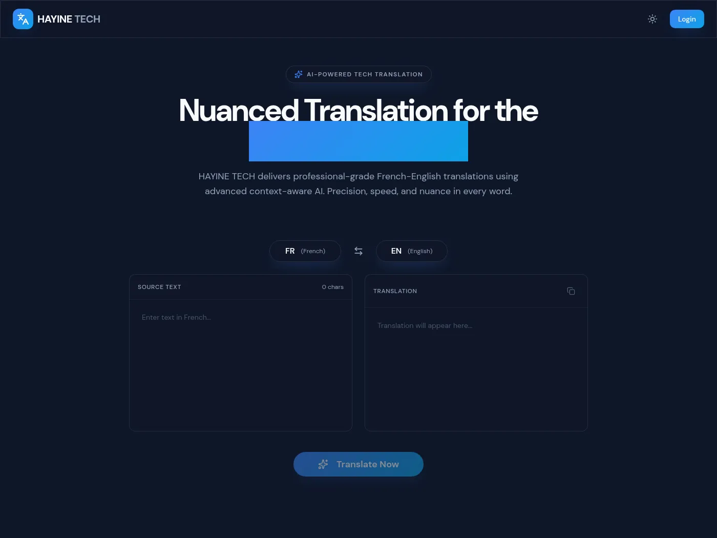 HAYINE Tech Translator
