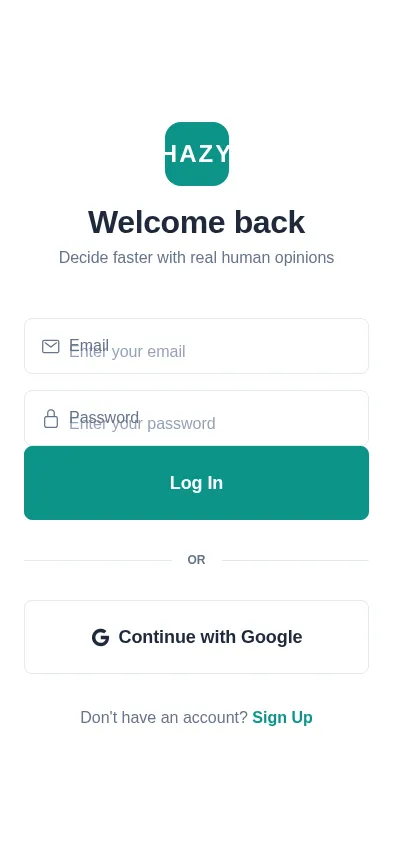 HAZY: Instant Decision Polls