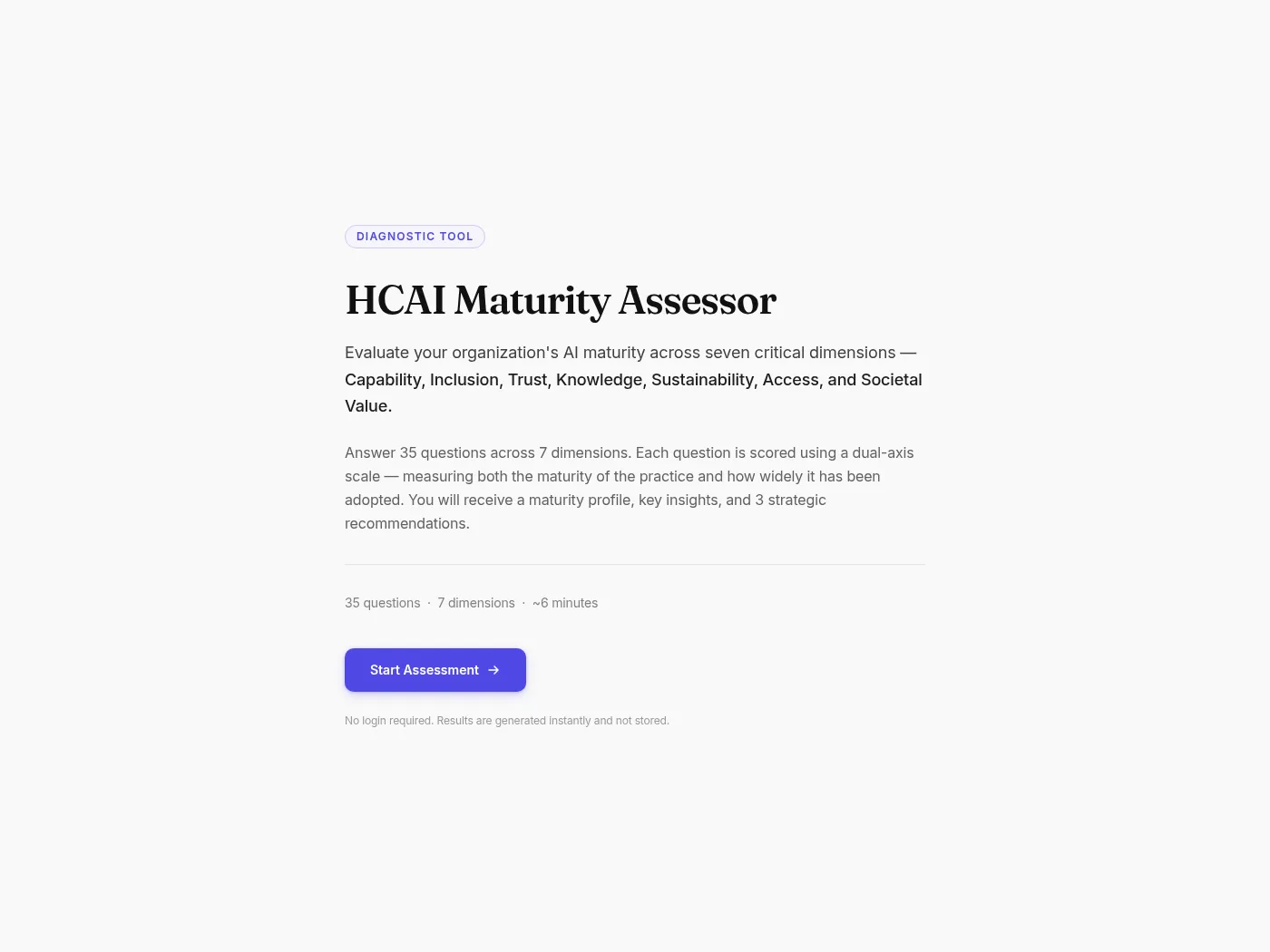 HCAI Maturity Assessor