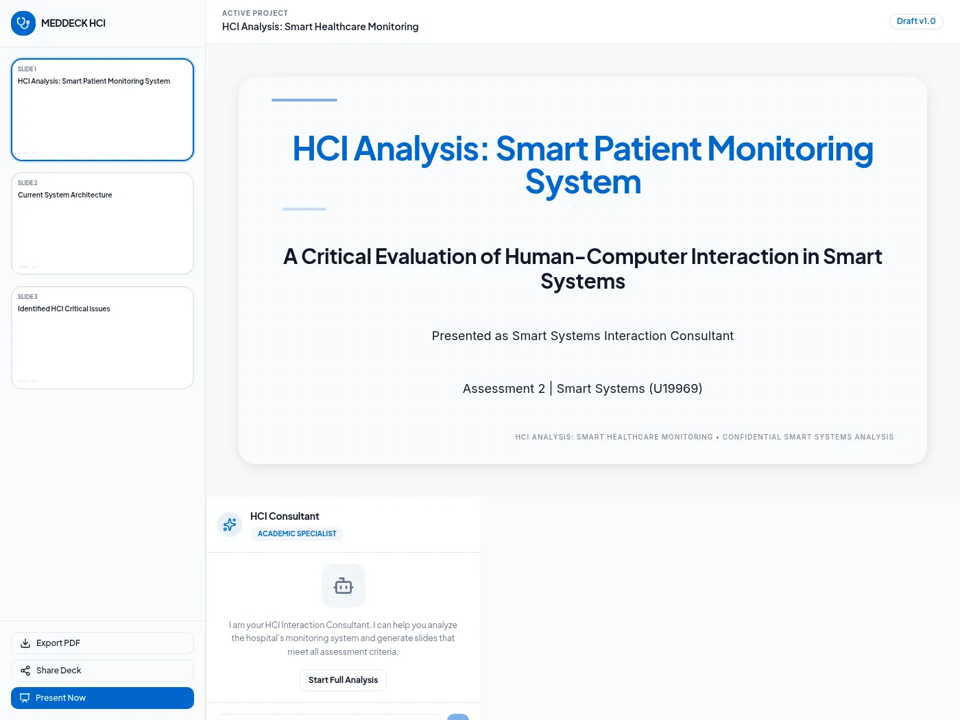 Smart HCI Presentation Builder