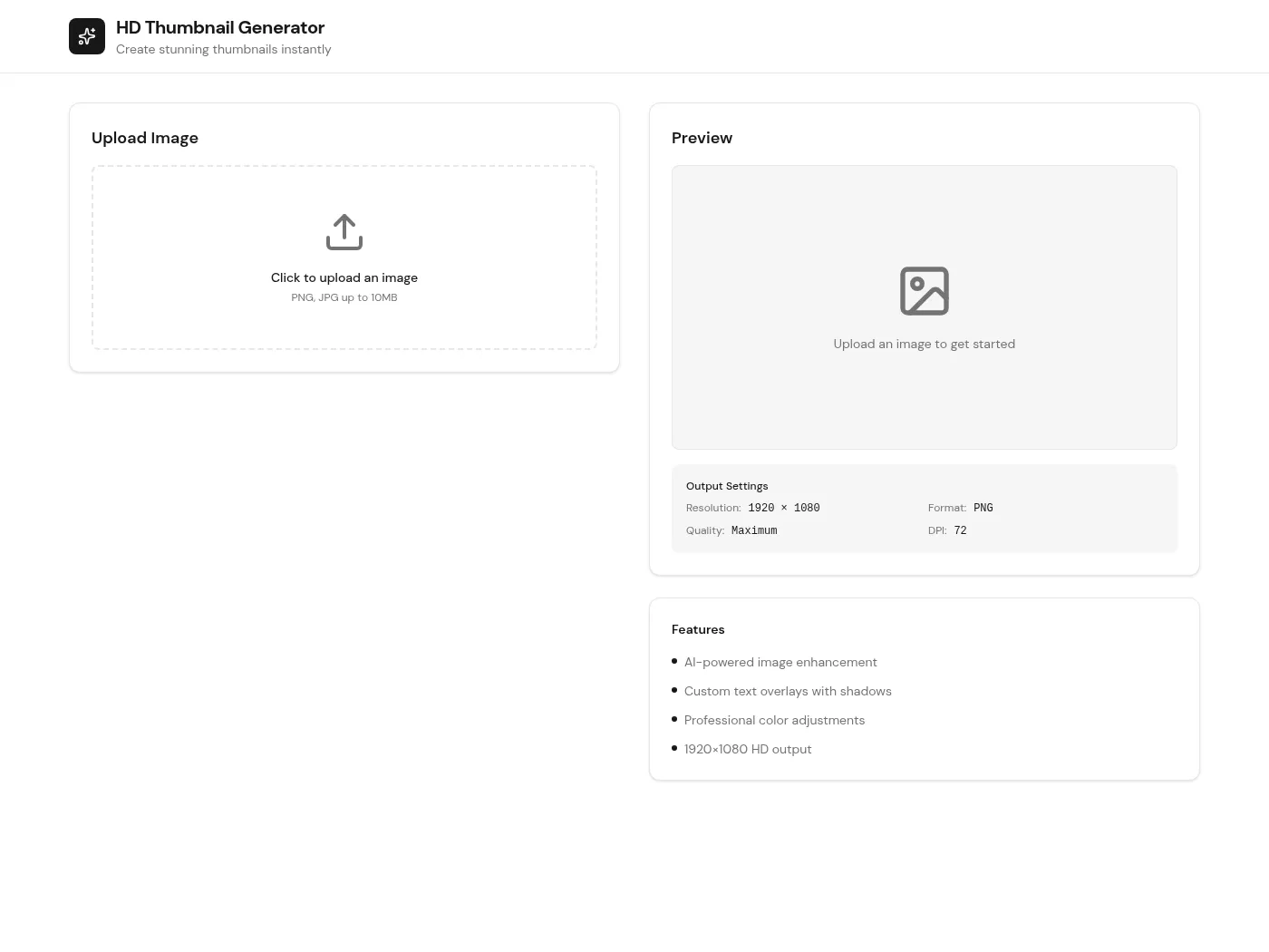 HD Thumbnail Generator