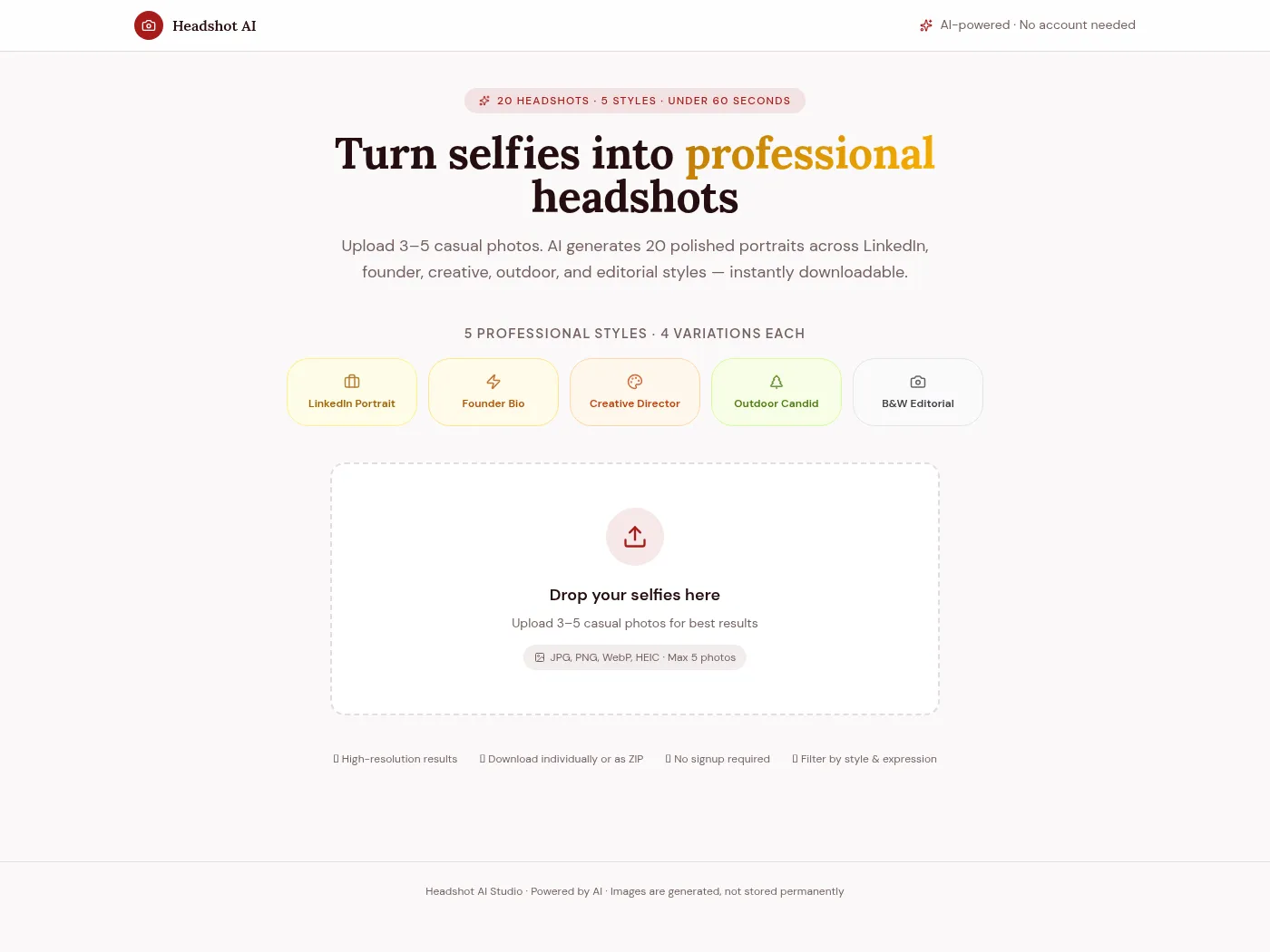 Headshot AI Studio