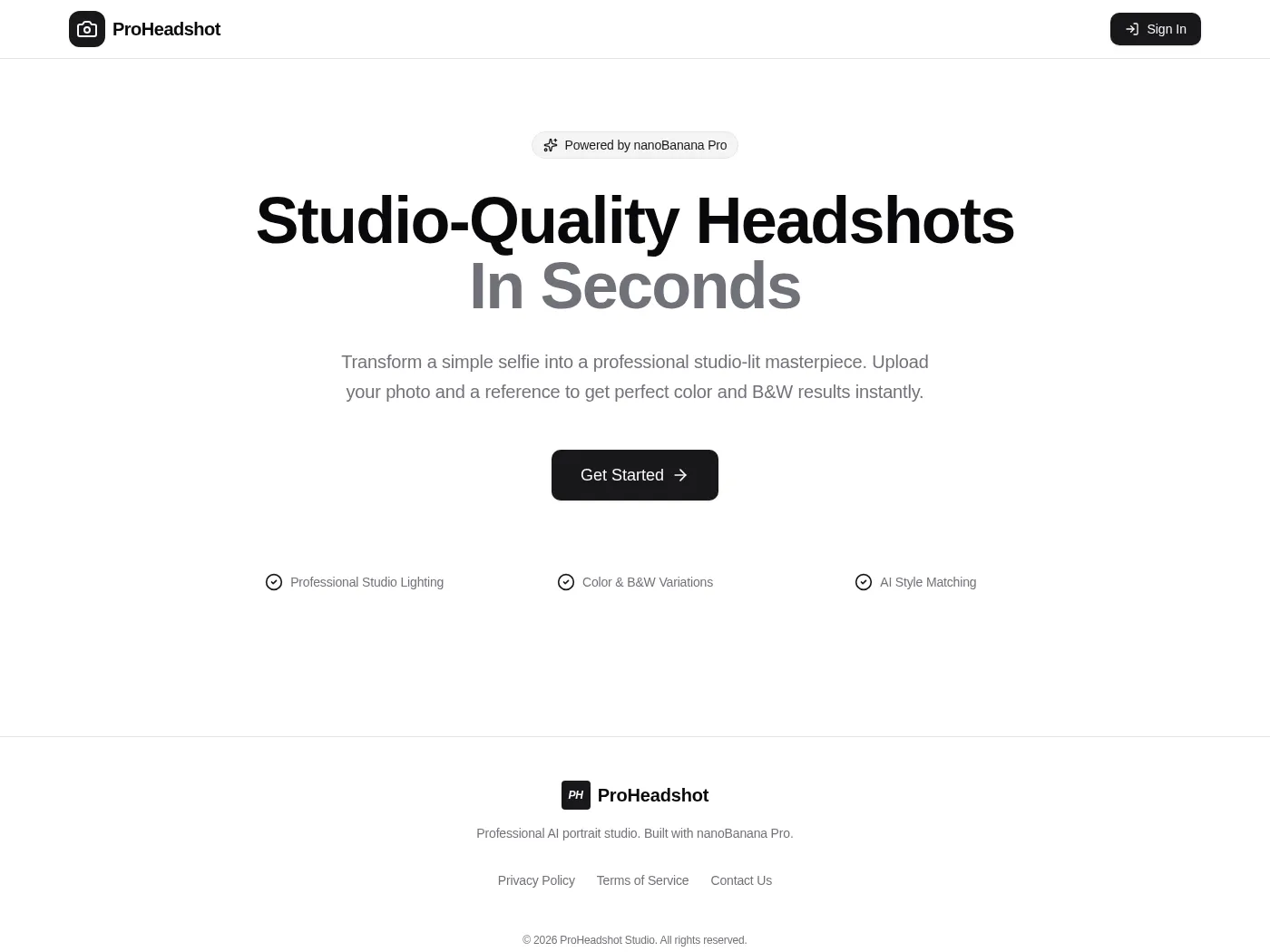 Pro Headshot Studio