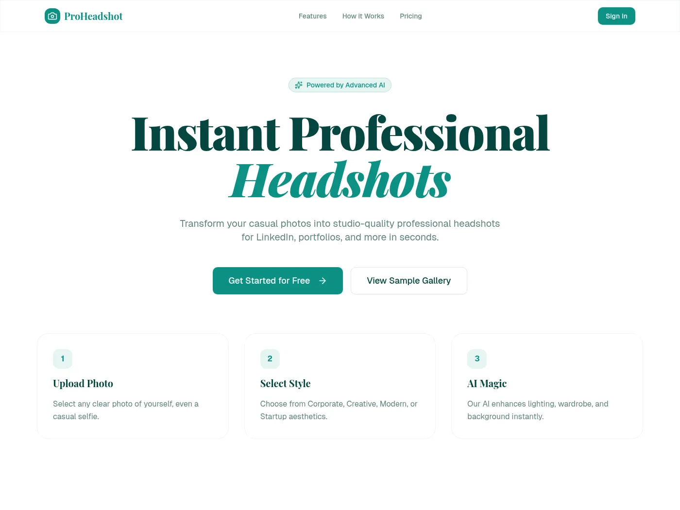 Pro Headshot Generator