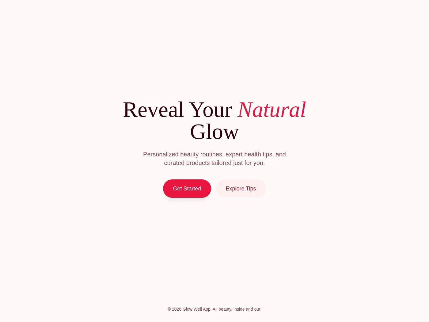 Glow Well App