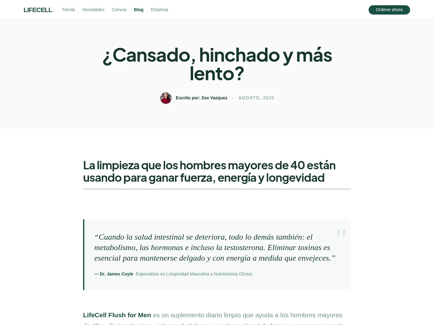 Health Blog Page Clone