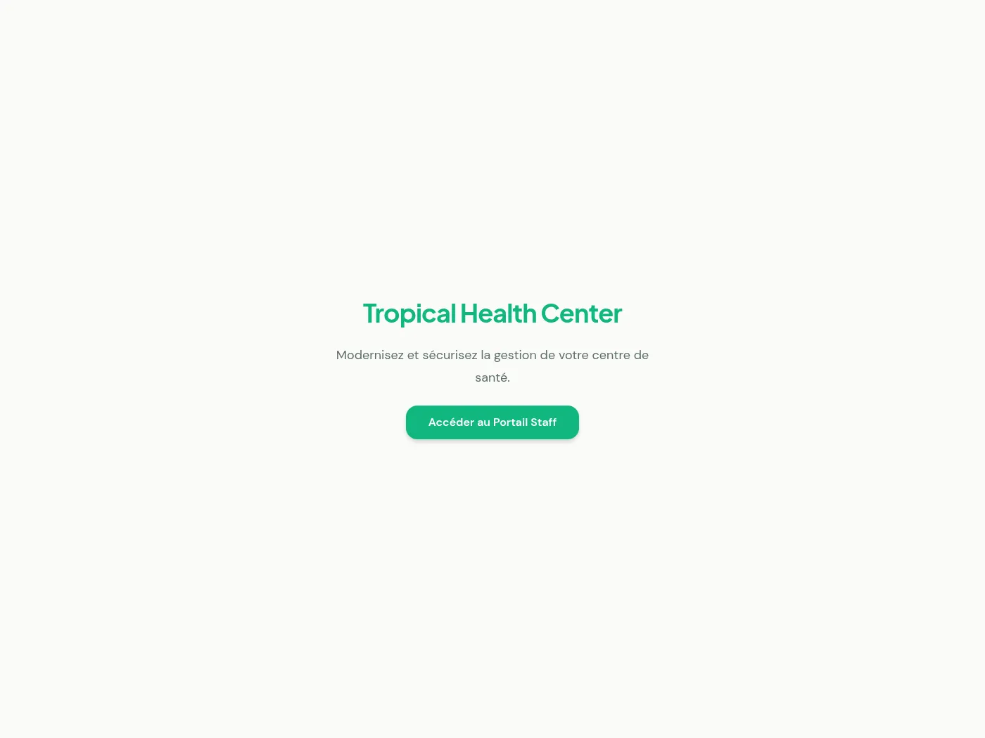 Tropical Health Center Manager