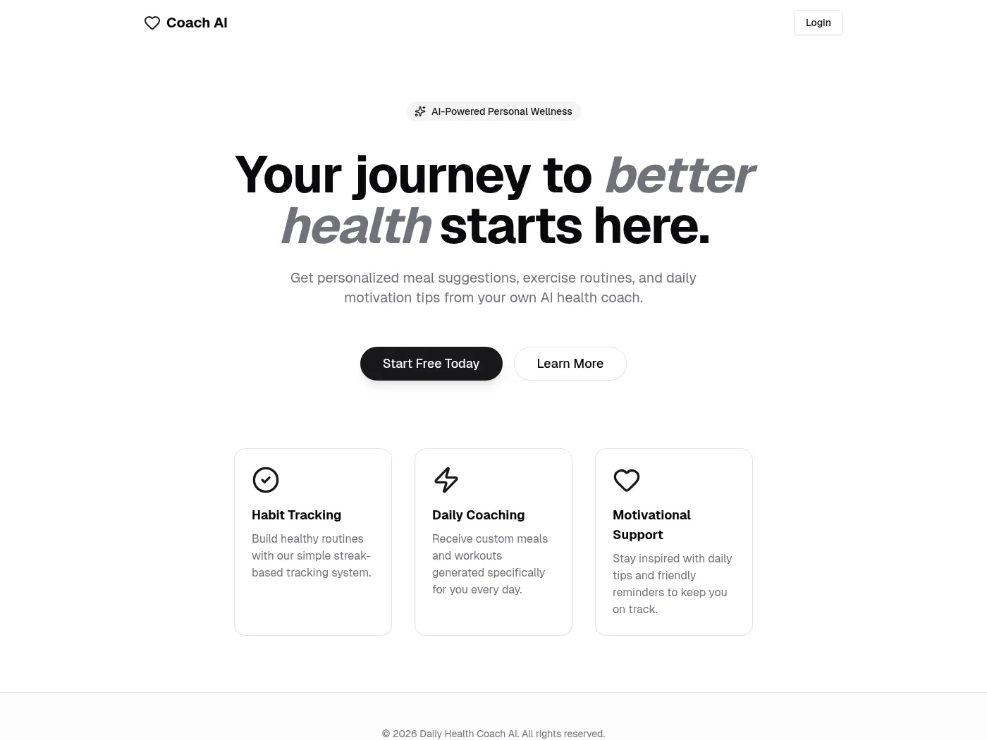 Daily Health Coach AI