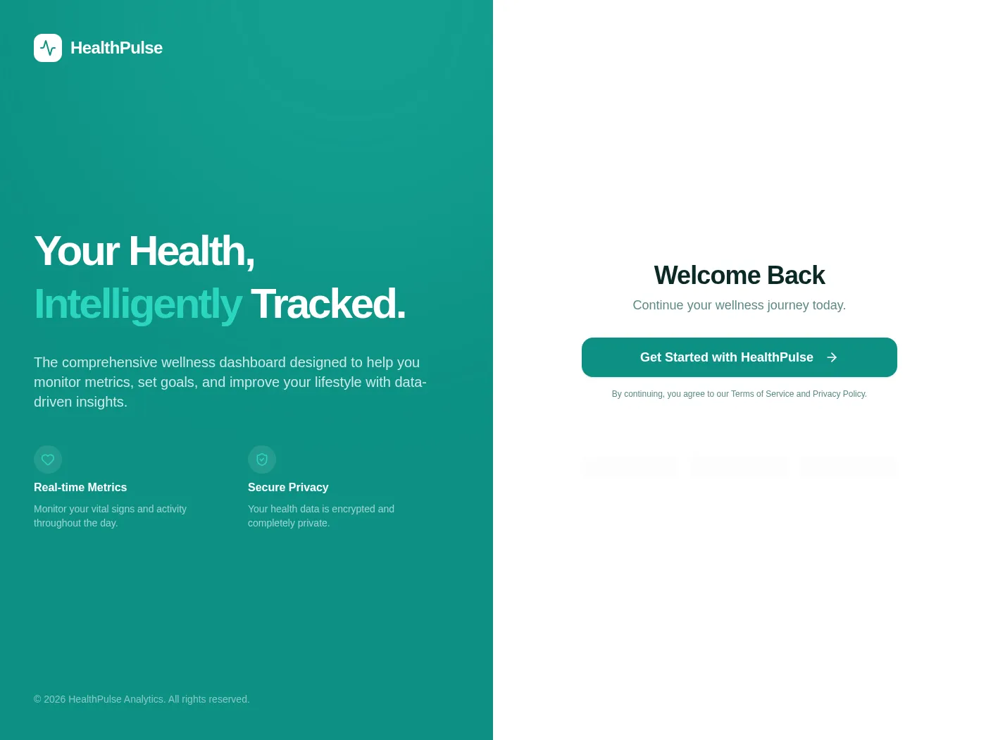 Health Metrics Dashboard