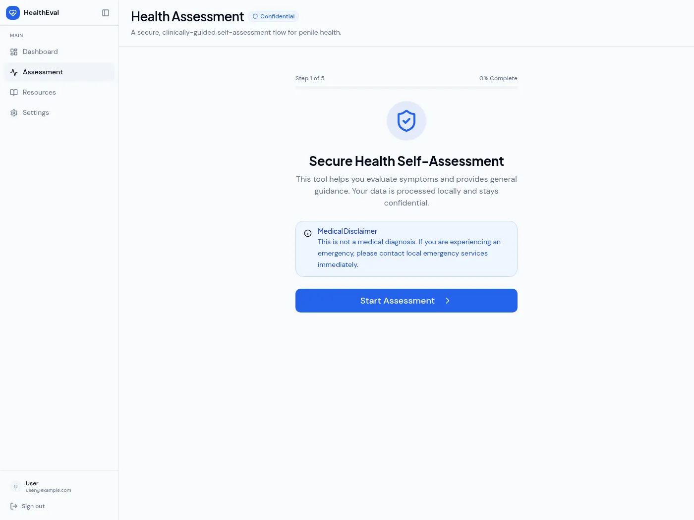 HealthEval: Men's Check