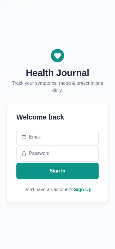 Health Journal Tracker