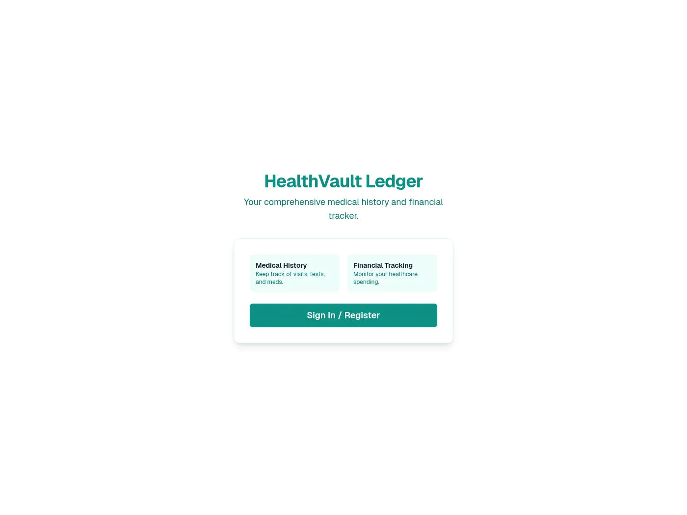 HealthVault Ledger