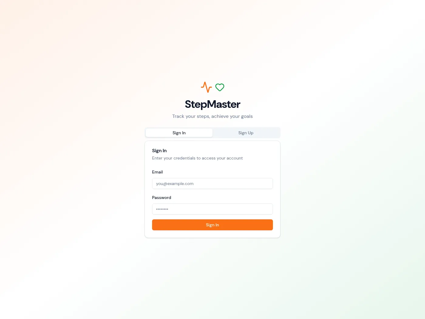 StepMaster Health App