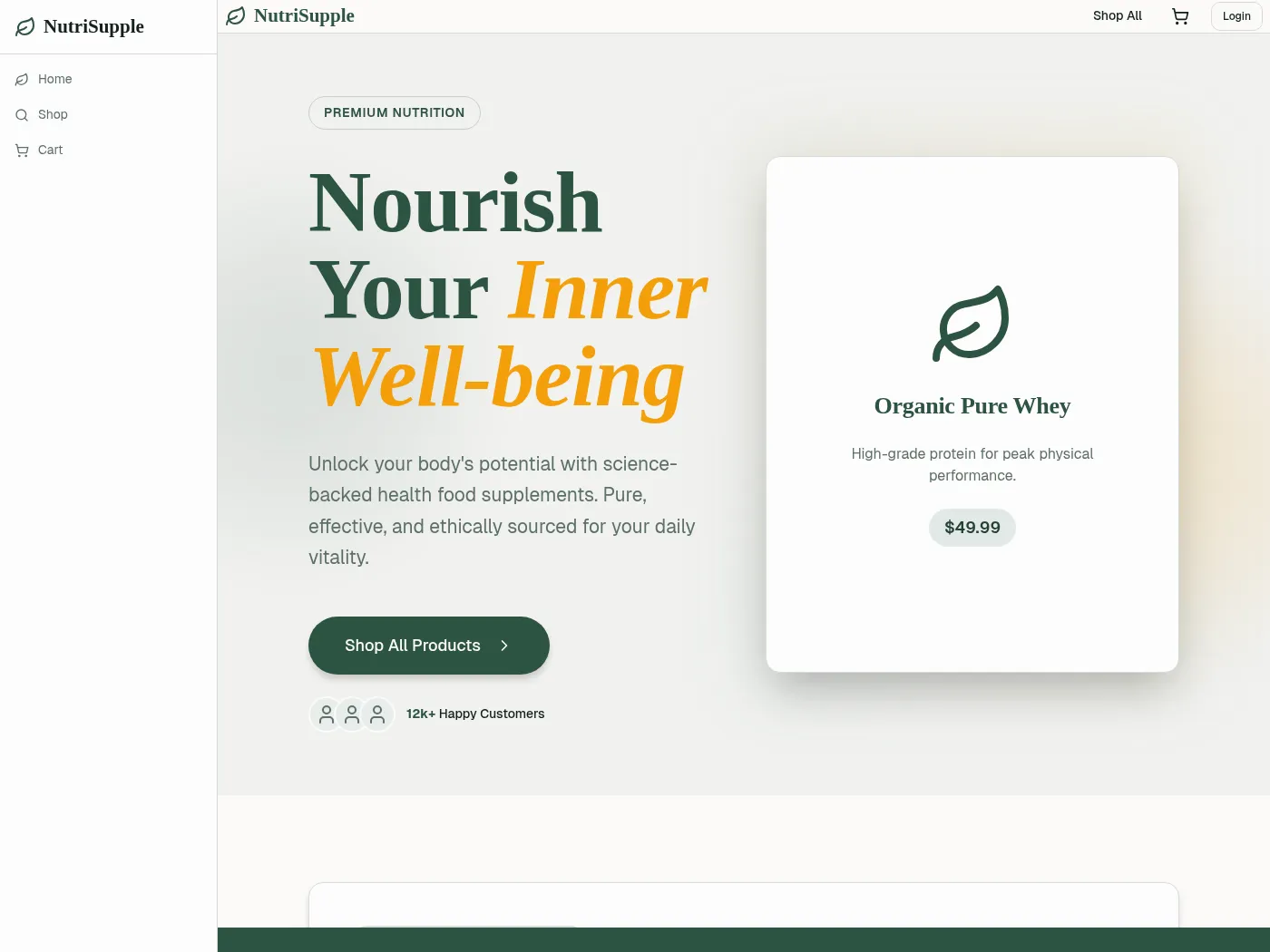 NutriSupple Storefront