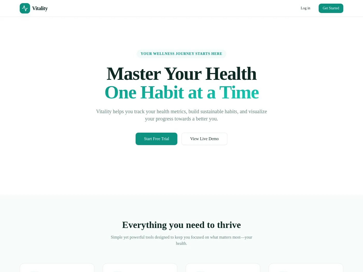 Health Tracker Clone