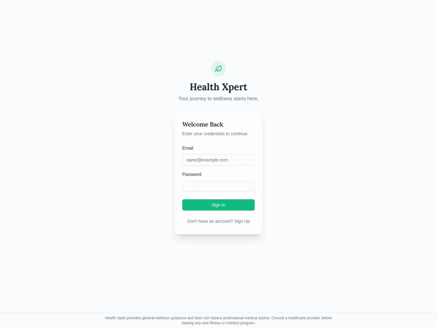 Health Xpert Wellness App