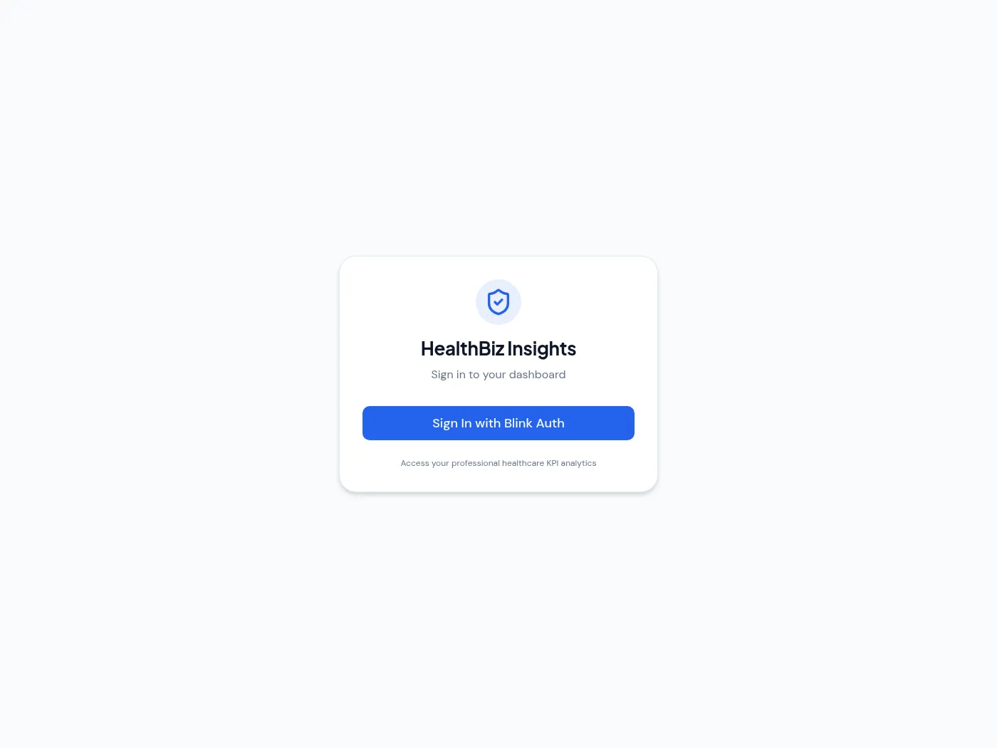 HealthBiz Insights Dashboard