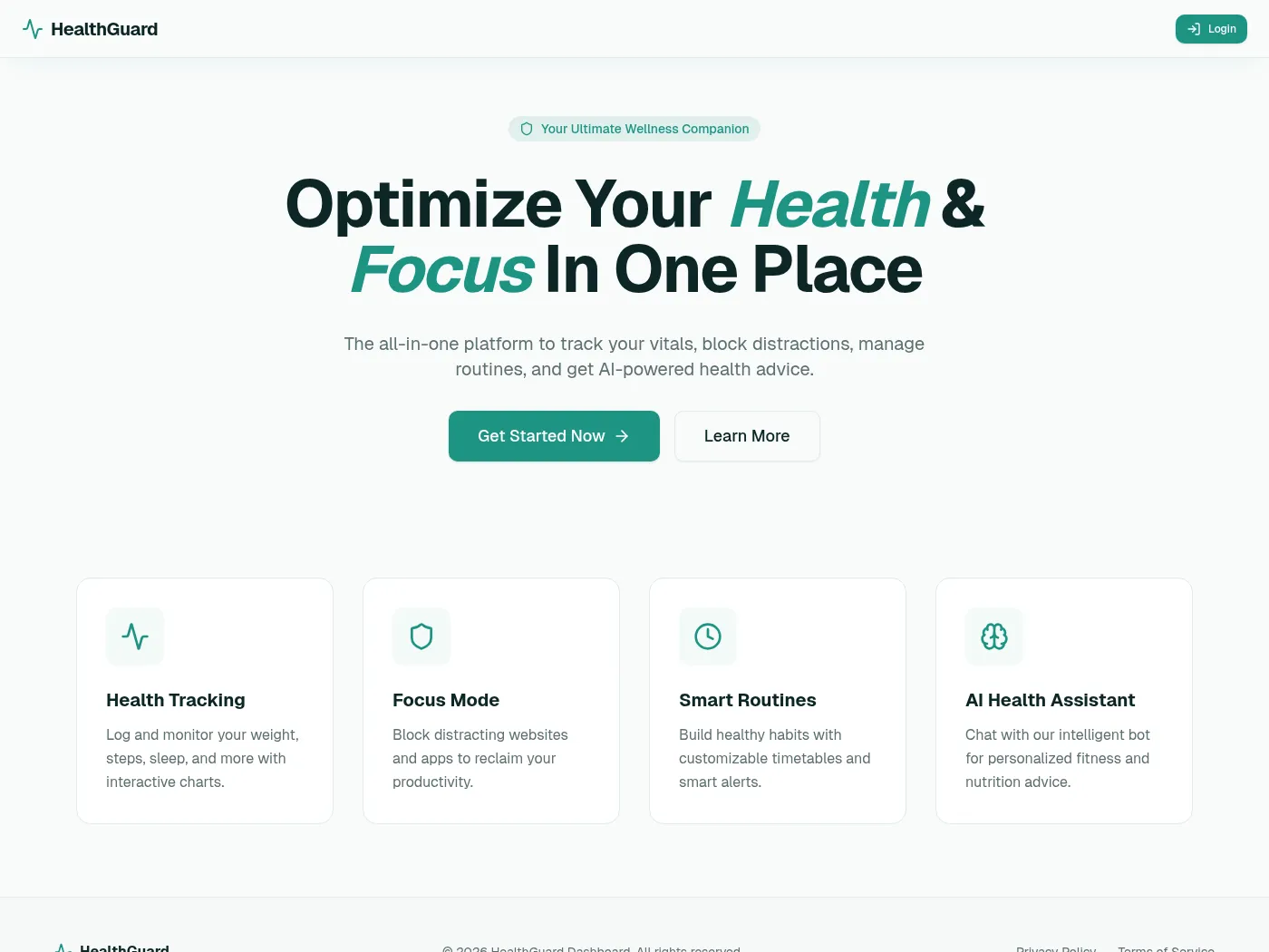 HealthGuard Dashboard