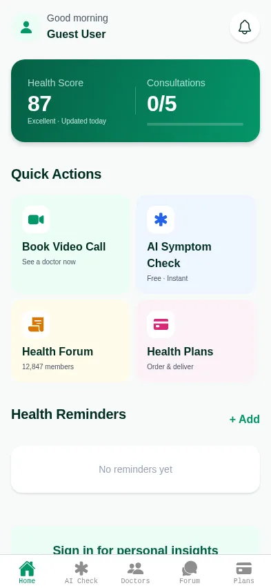 HealthHub Nigeria Web