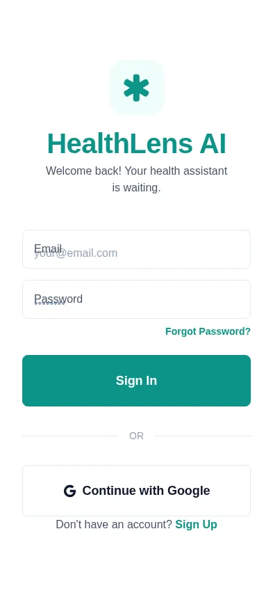 HealthLens AI Assistant