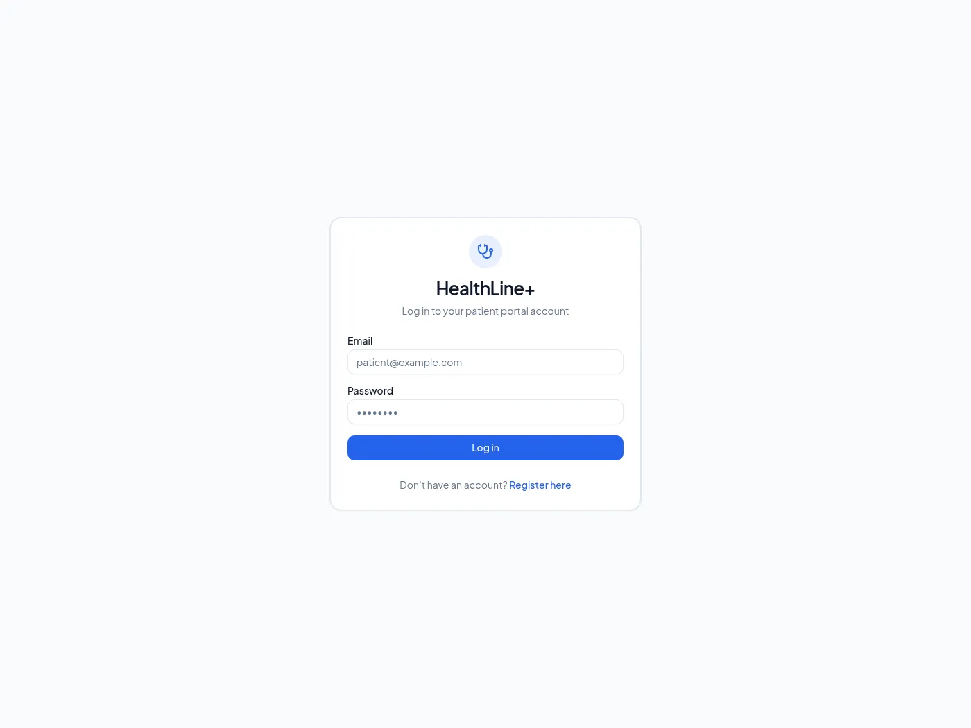 HealthLine+ Patient Portal
