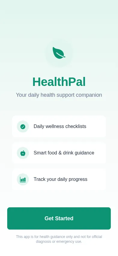 HealthPal Wellness App