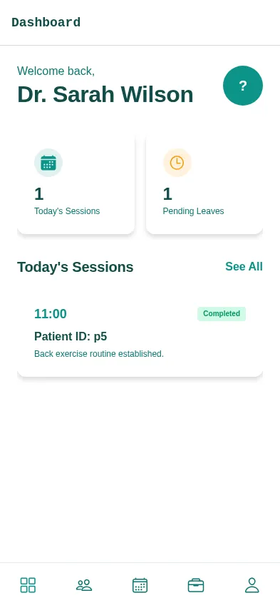 HealthPro Session Manager