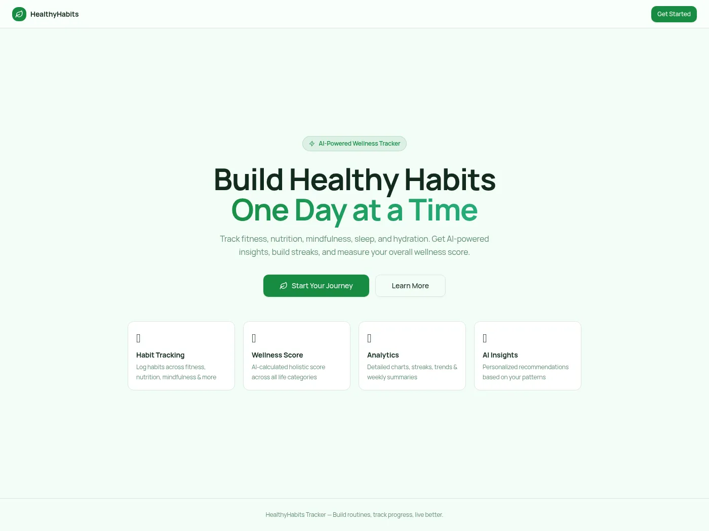 Healthy Habits Tracker