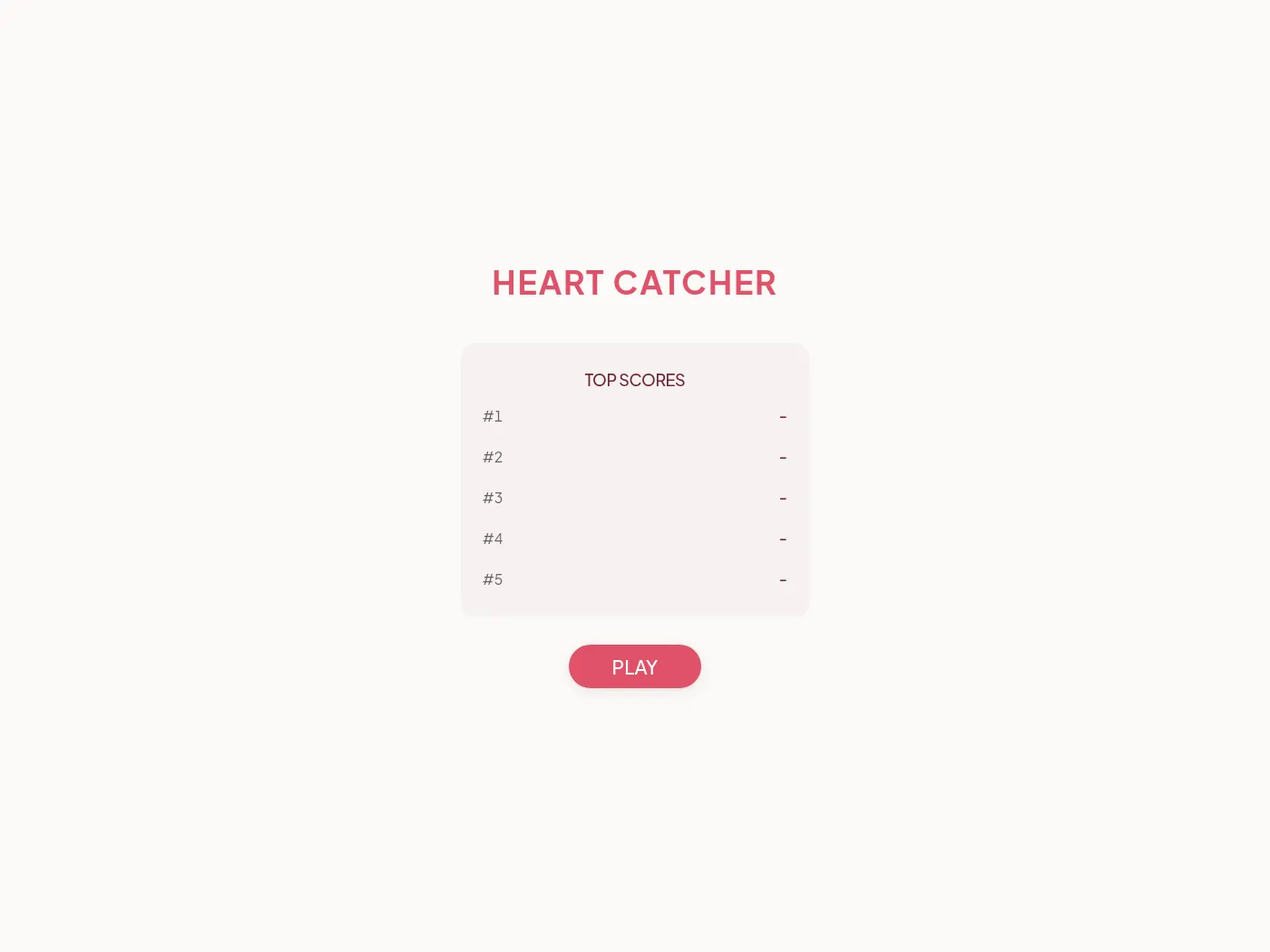 Heart Catcher Game