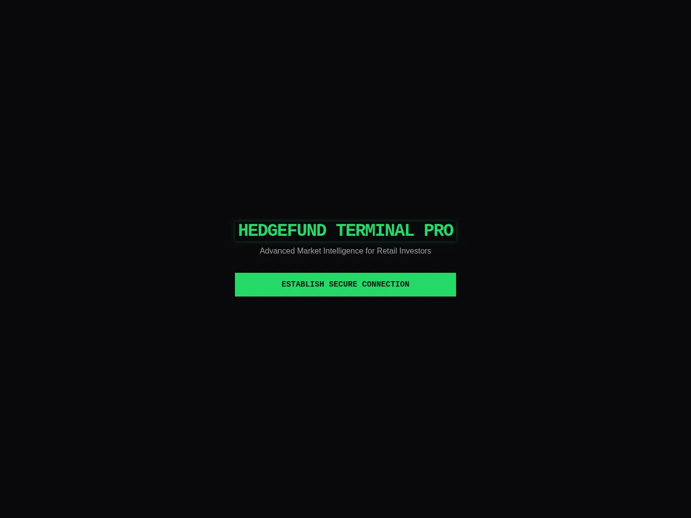 HedgeFund Terminal Pro