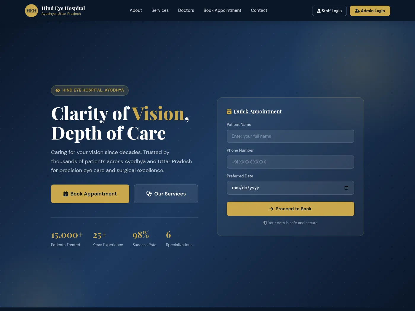 Hind Eye Hospital Web