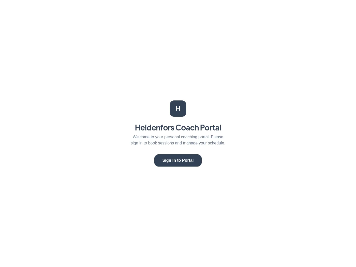 Heidenfors Coach Portal