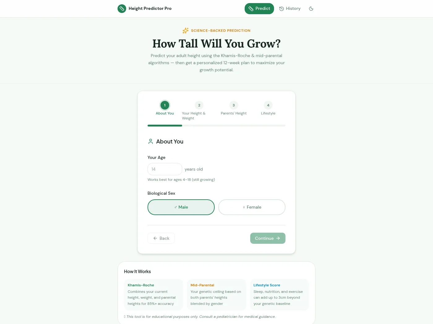 Height Predictor Pro