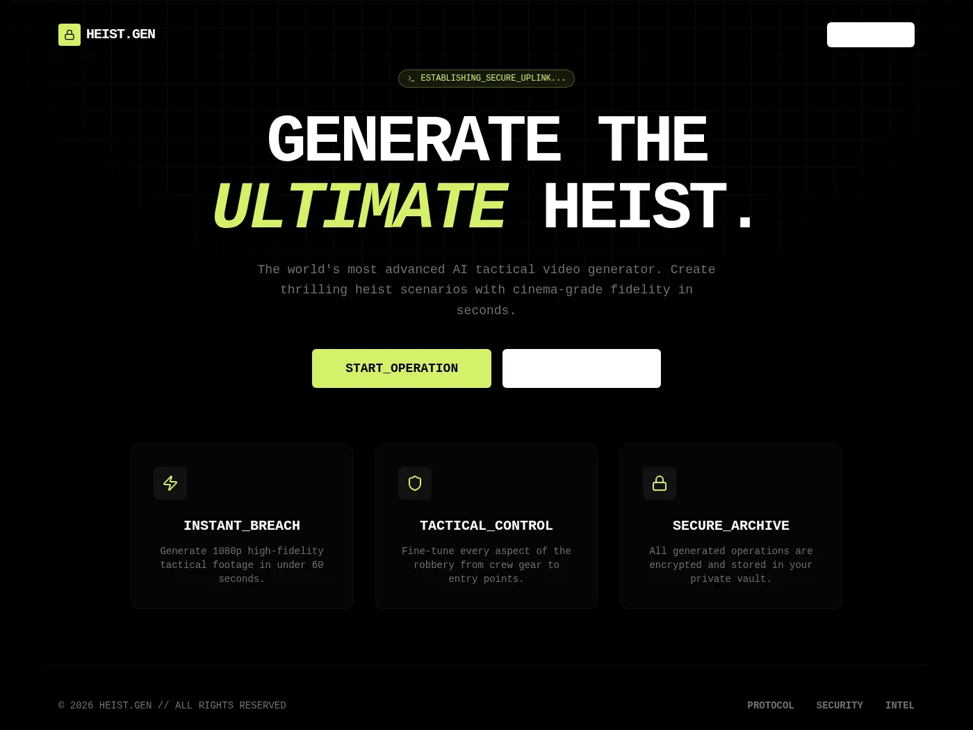 Heist Video Generator