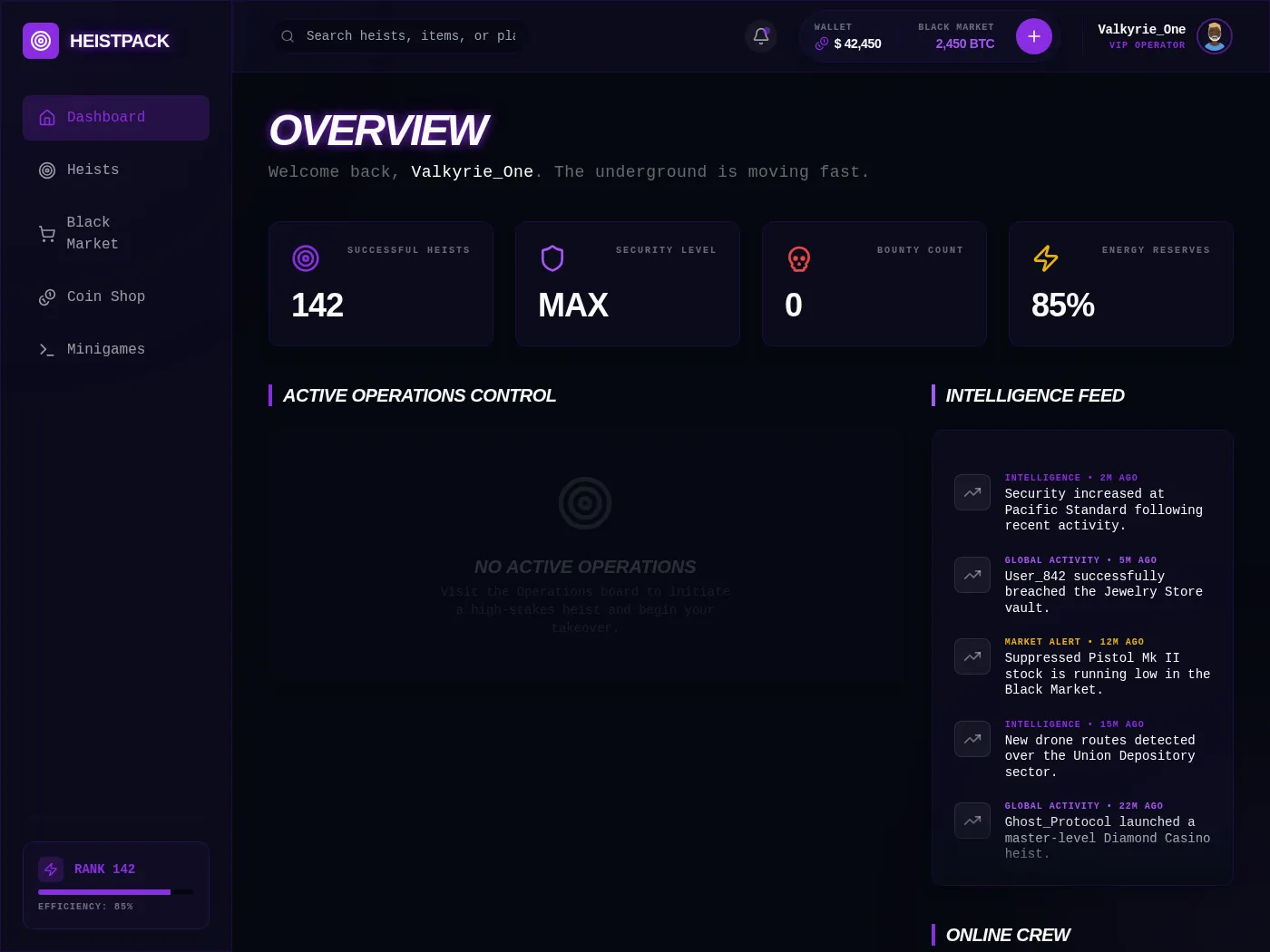 HeistPack UI Hub