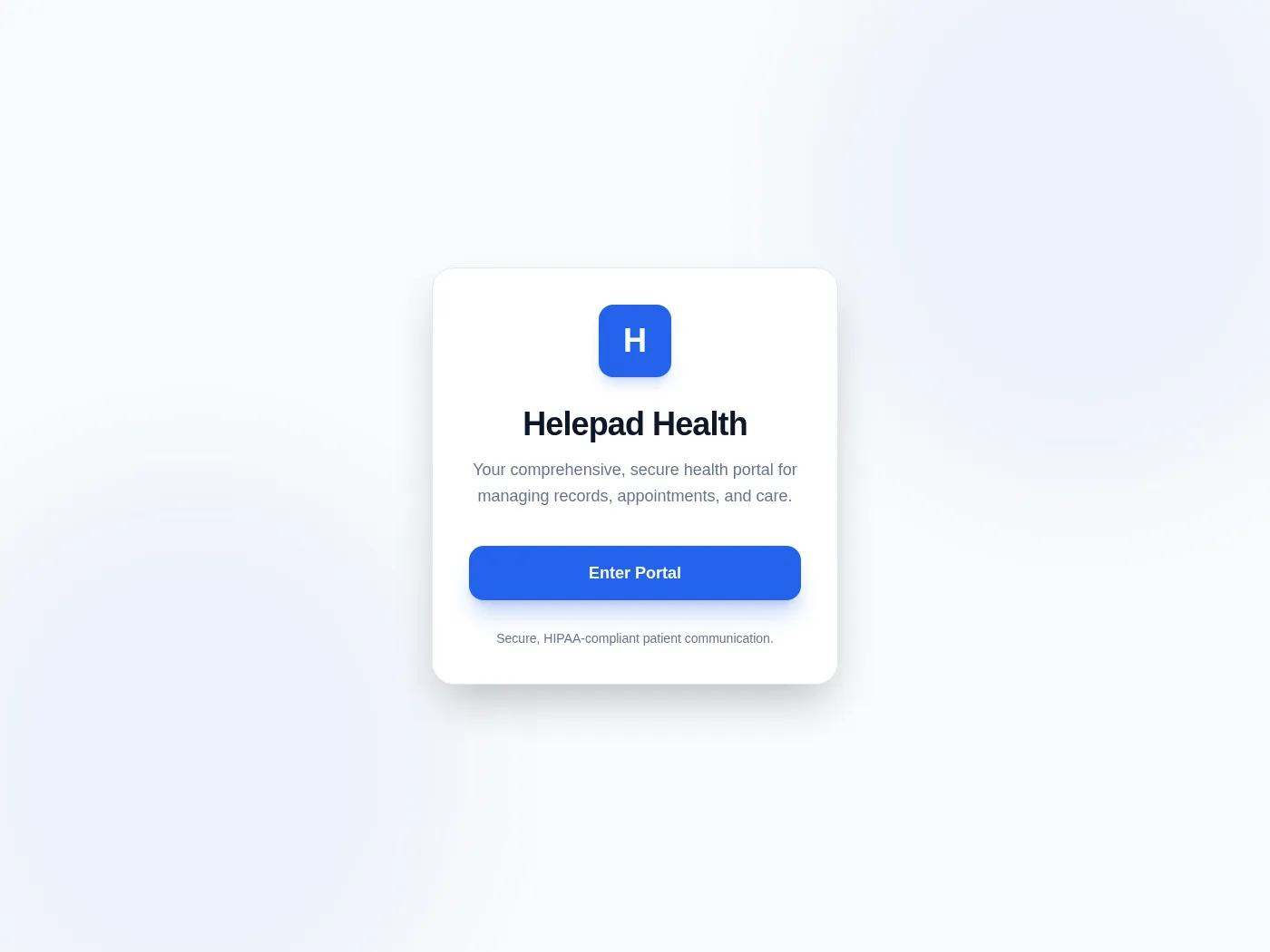 Helepad Health Portal