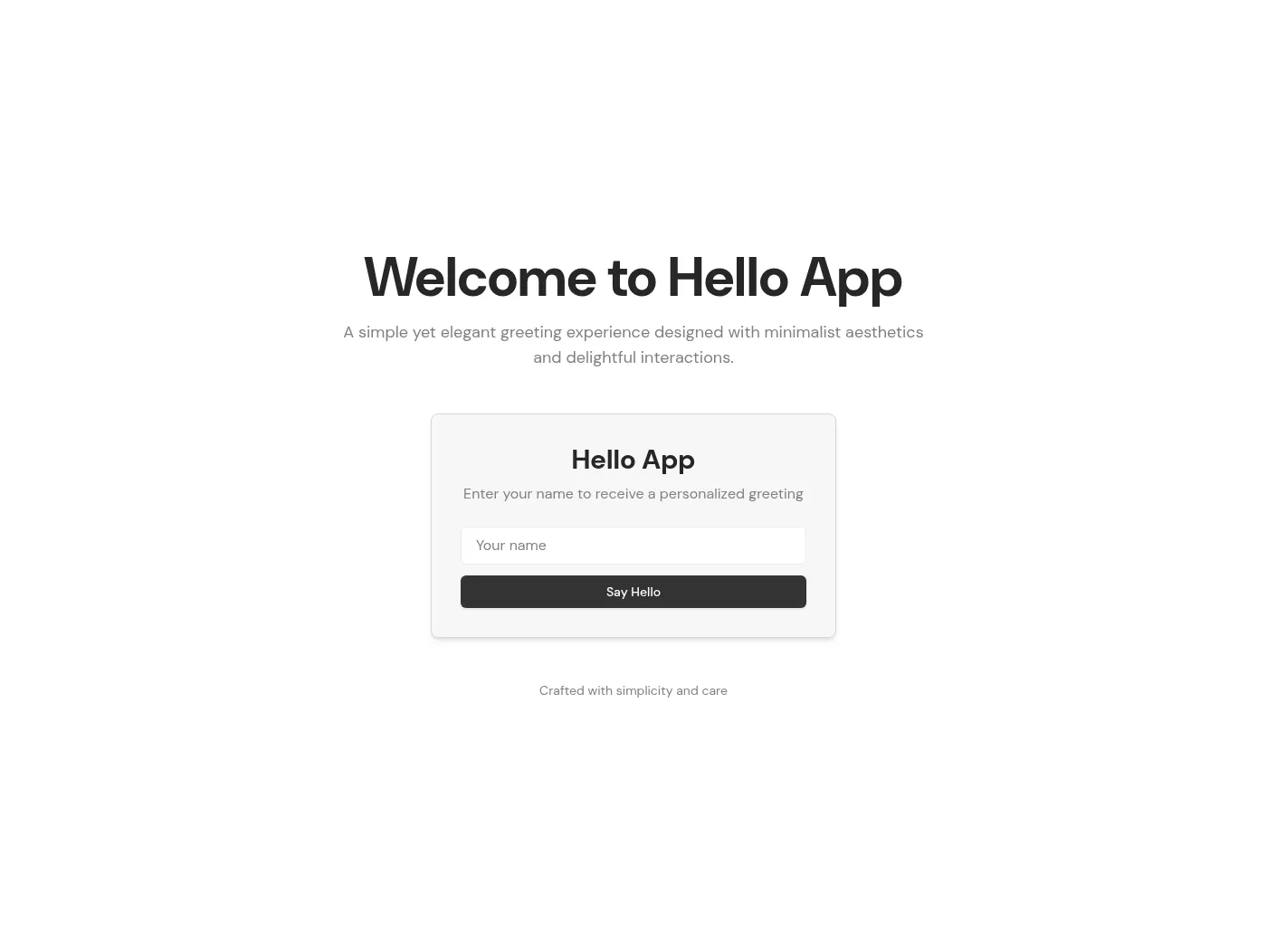 Hello App