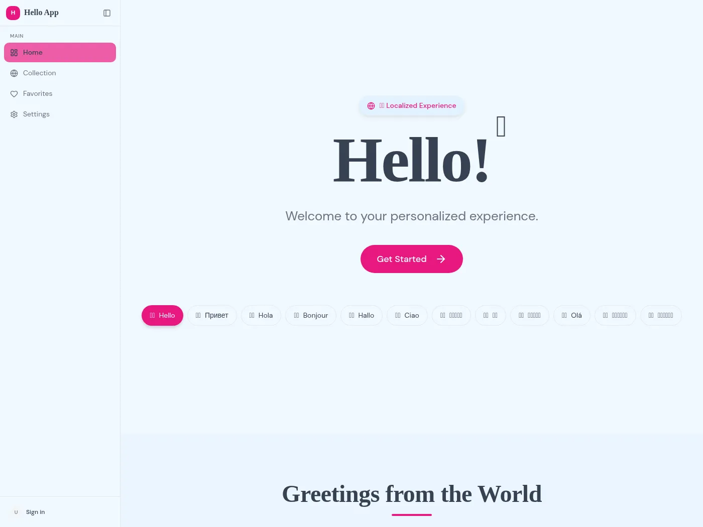 Hello App