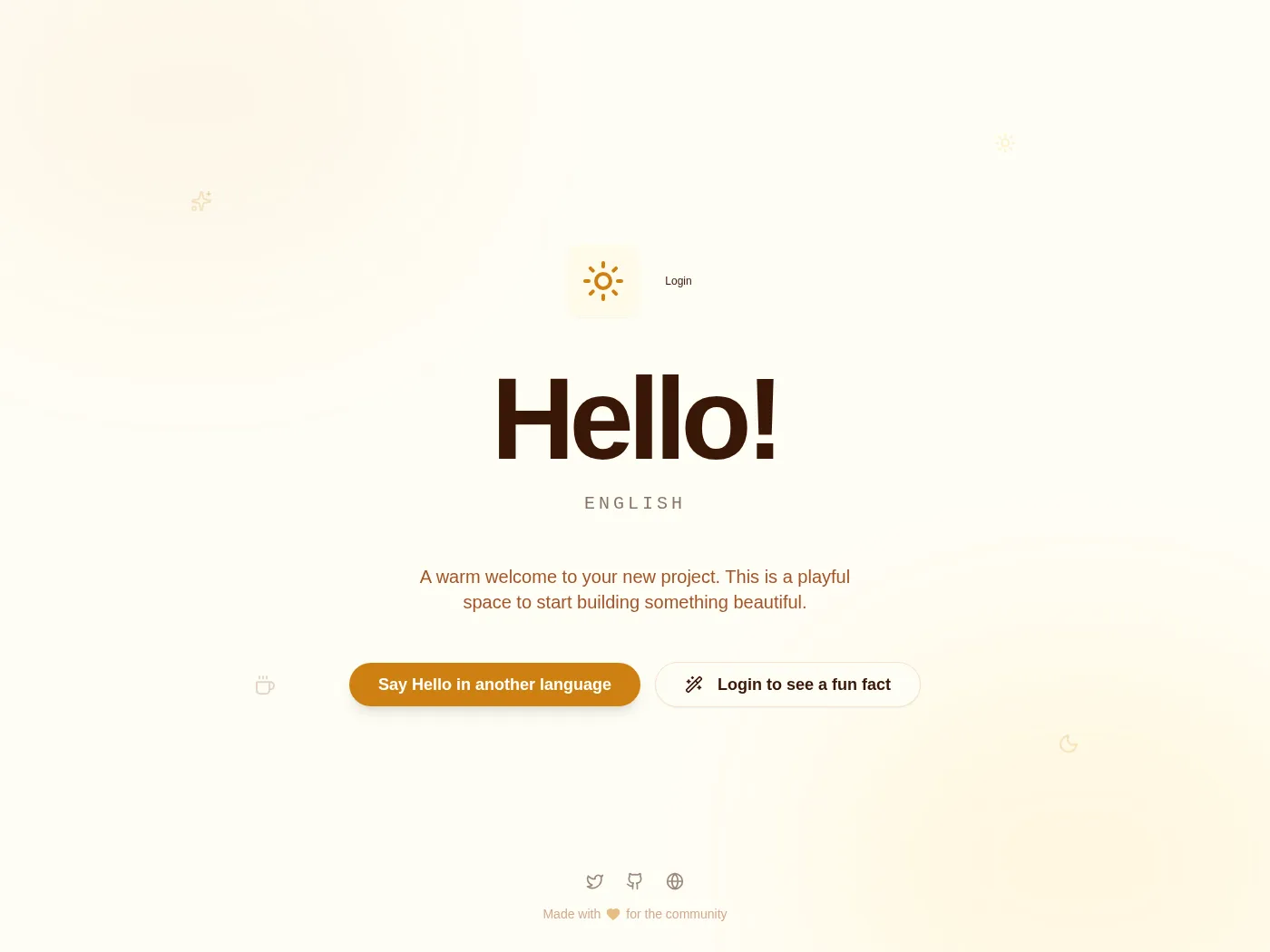 Hello World Starter