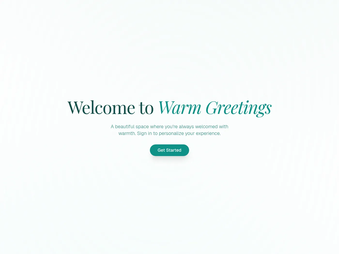Hello Greeting Page